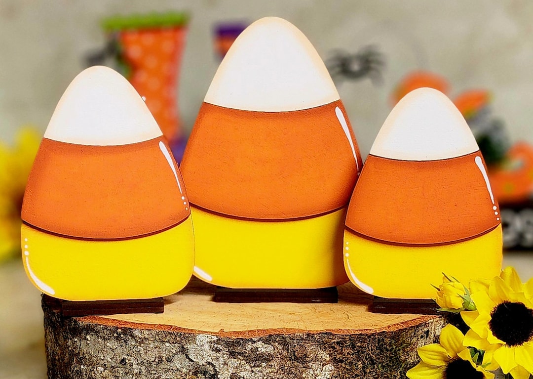 Candy Corn Trio Laser Cut File, Fall Halloween Decor (SVG) - Etsy
