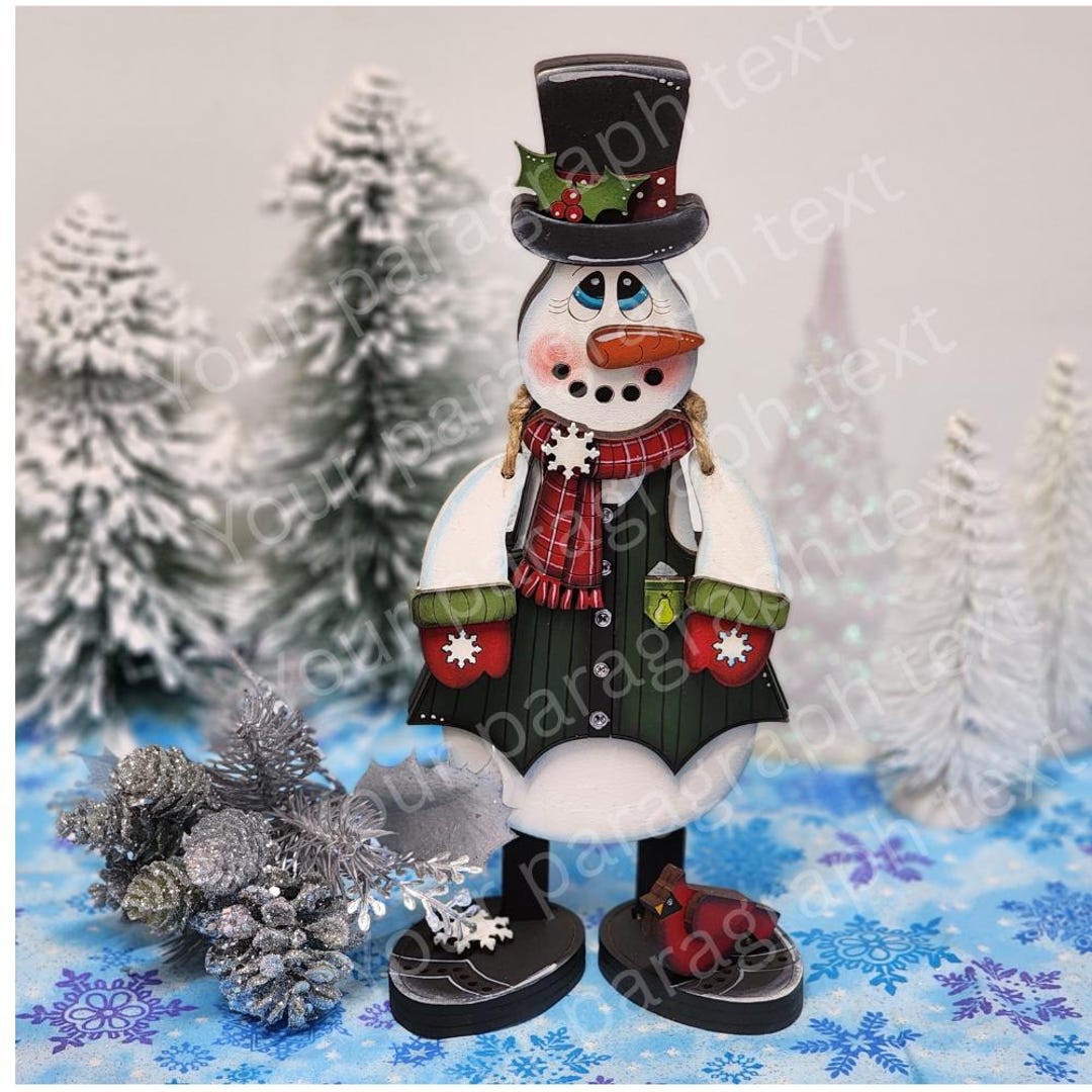 Frosty Fred Snowman SVG | Lil’ Winkles Winter Laser Cut File - Etsy