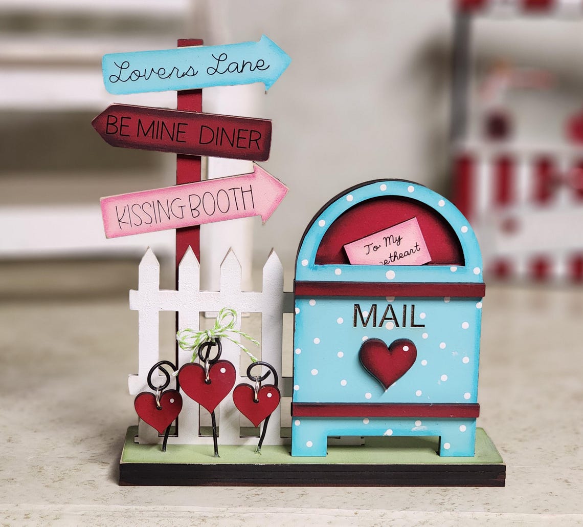 Mini Valentine Mailbox SVG – Laser Cut File, Tiered Tray Decor - Etsy