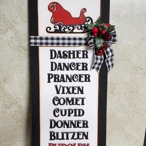 Santa's Reindeer Sign, Laser Cut Christmas Decor (SVG File) - Etsy