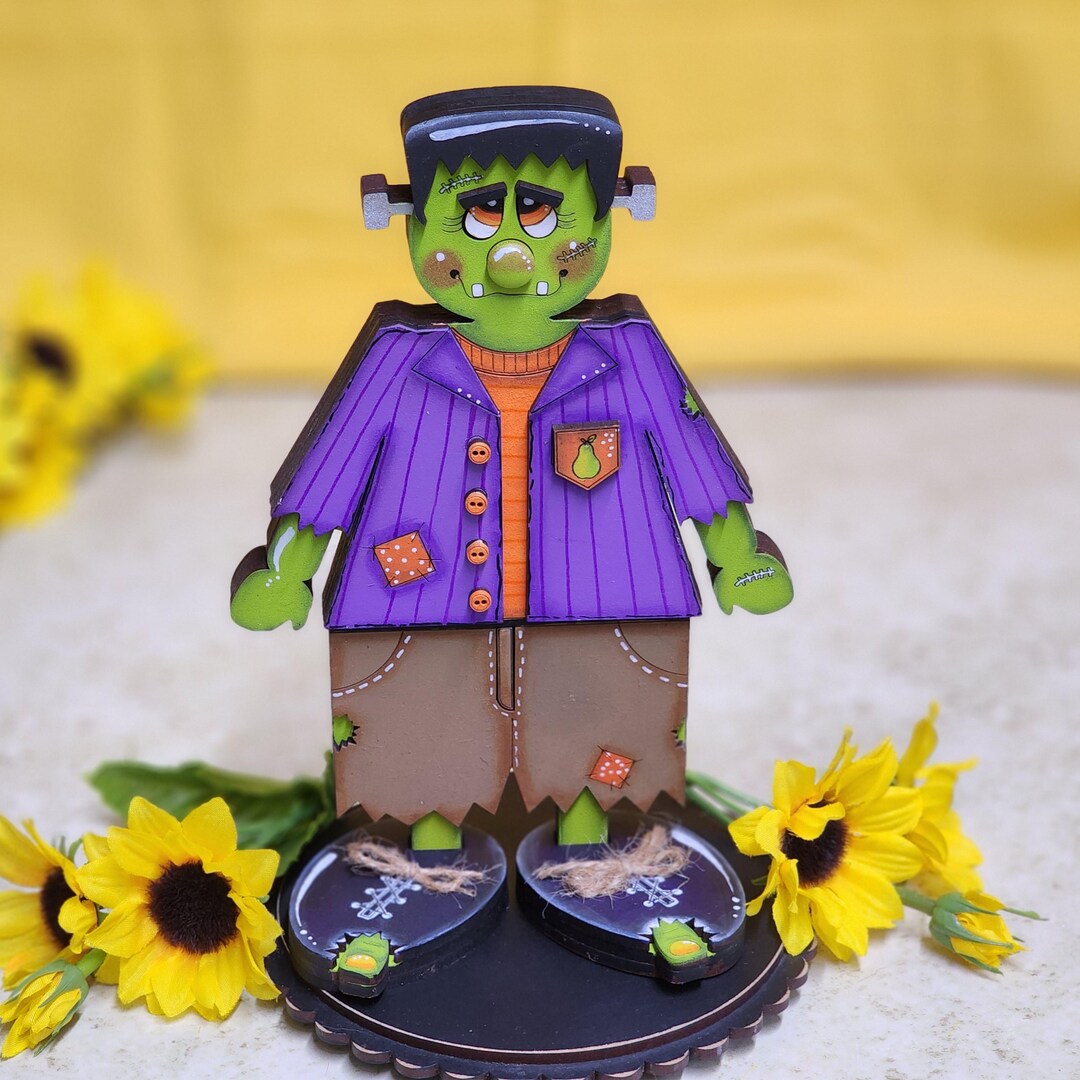Frankie Winklestein Frankenstein SVG | Halloween Laser Cut File - Etsy