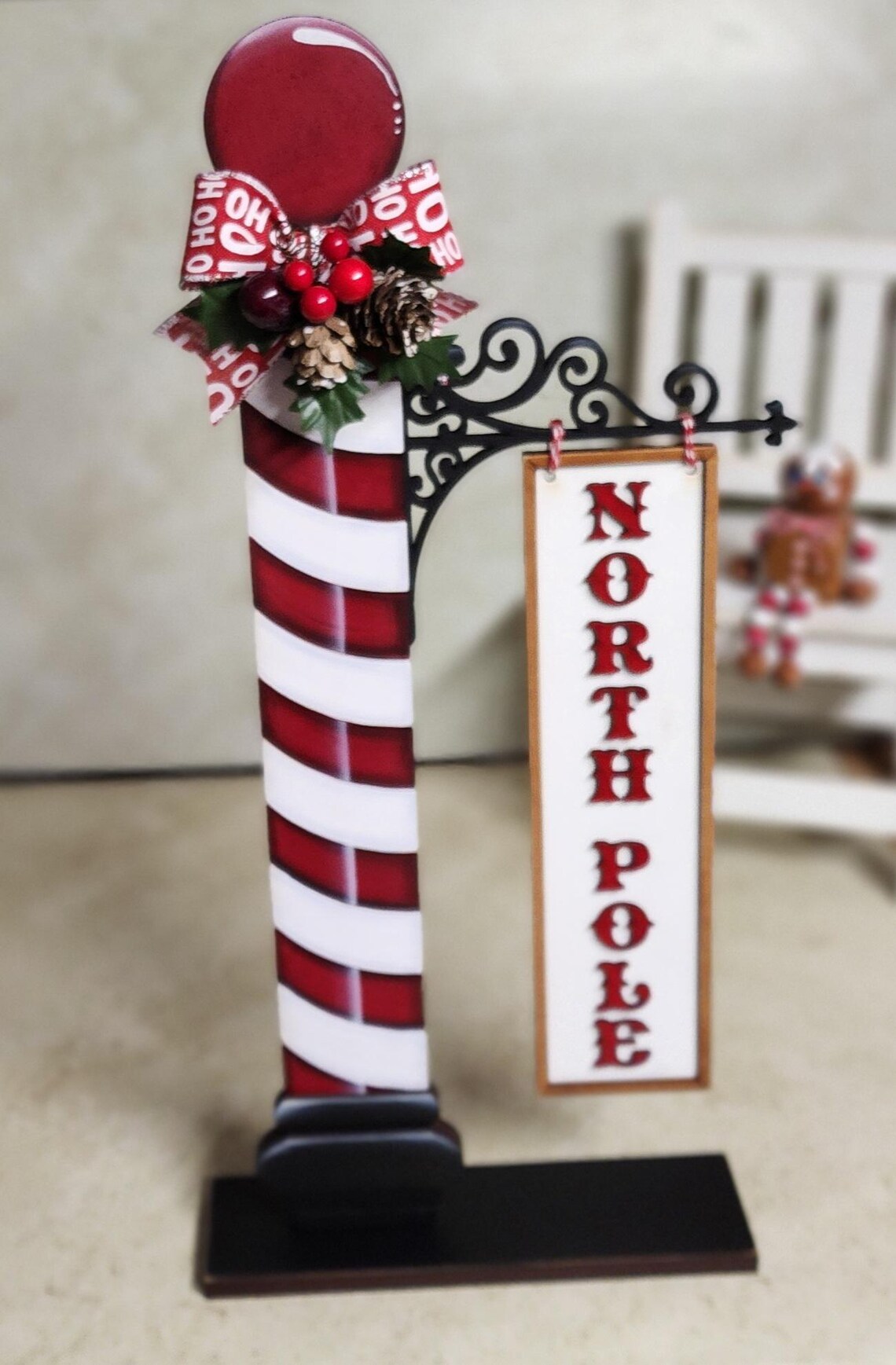 North Pole Sign Laser Cut SVG File, Christmas Decor - Etsy