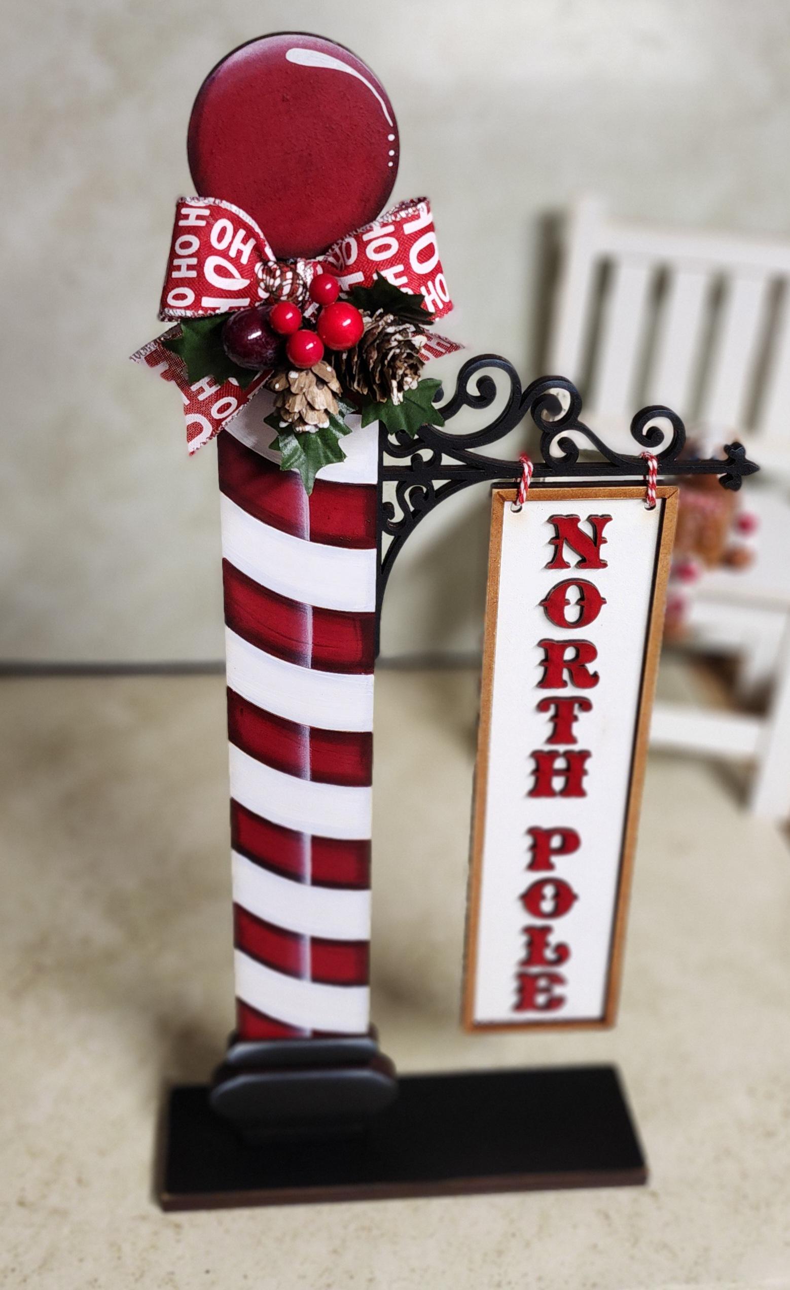 North Pole Sign Laser Cut SVG File, Christmas Decor - Etsy