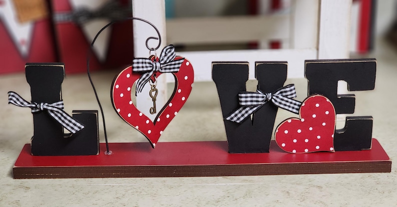 LOVE Word Shelf Sitter Laser Cutting File – Valentine's Day Decor ...
