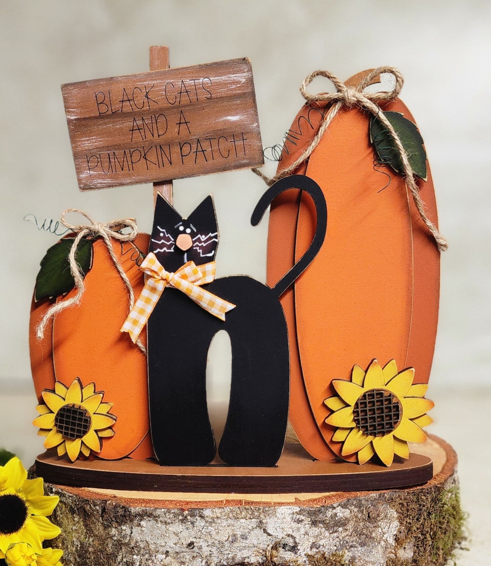 Black Cat Pumpkin Patch SVG, Halloween Laser Cut File - Etsy