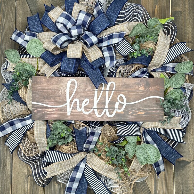 Hello Wreath - Etsy