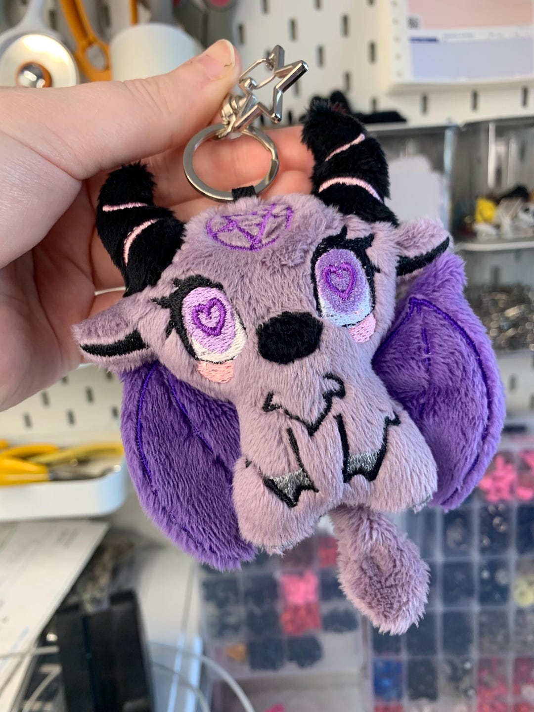 Purple Baphomet With Stars and Wings - Etsy