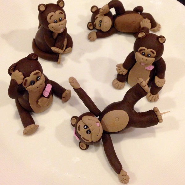 Fondant Monkey - Etsy
