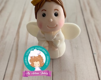Angel Cake Topper Tutorial With Video. Fondant Decoration for a Girl's ...