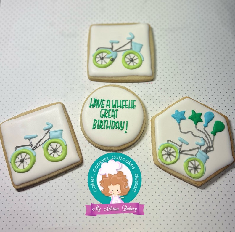 Bicycle Sugar Cookies - Etsy