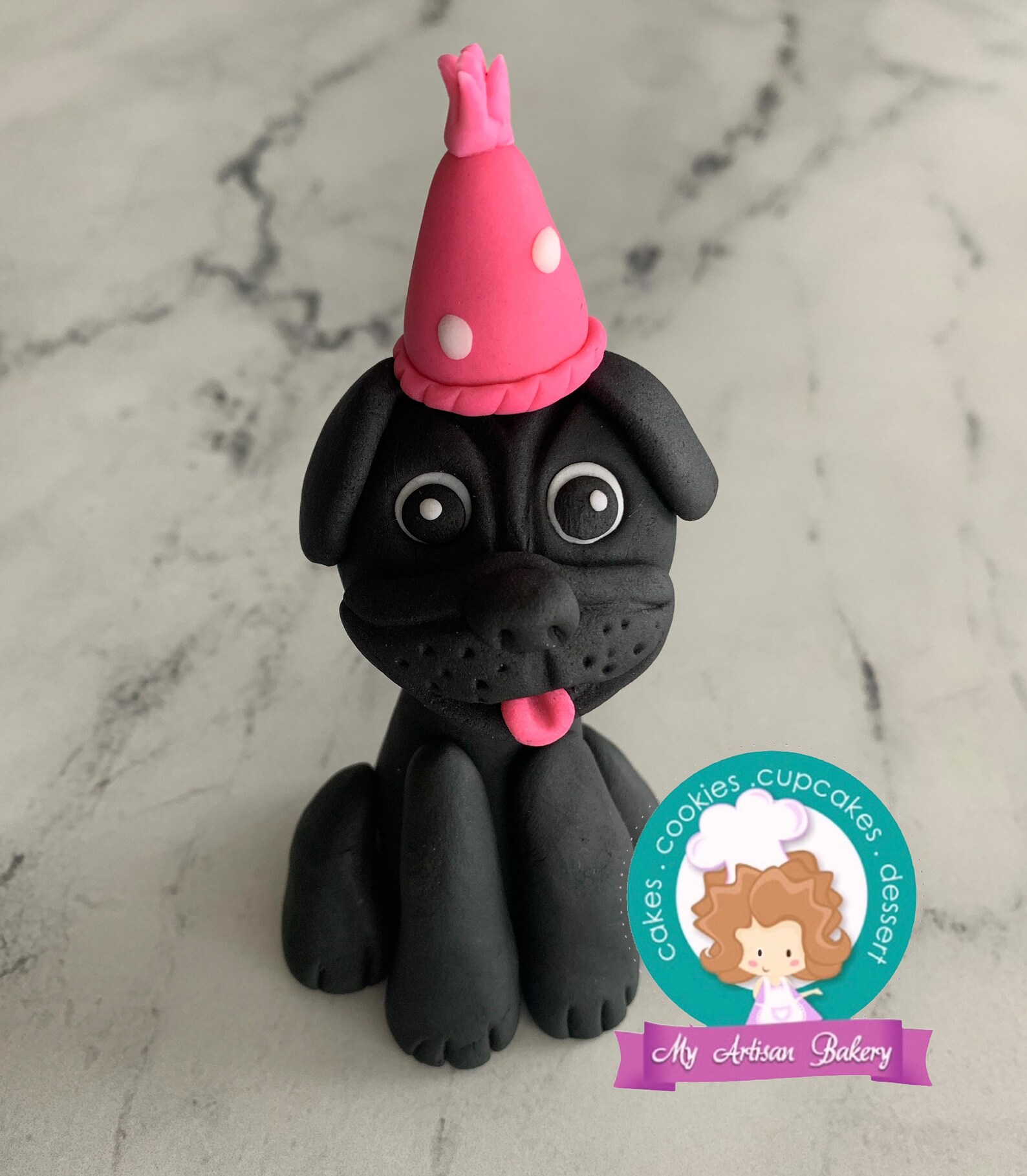 Pug Dog Fondant Cake Topper - Etsy
