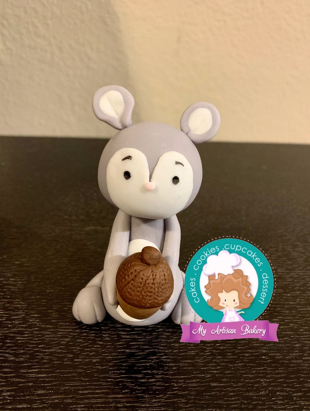 Squirrel Fondant Cake Topper - Etsy