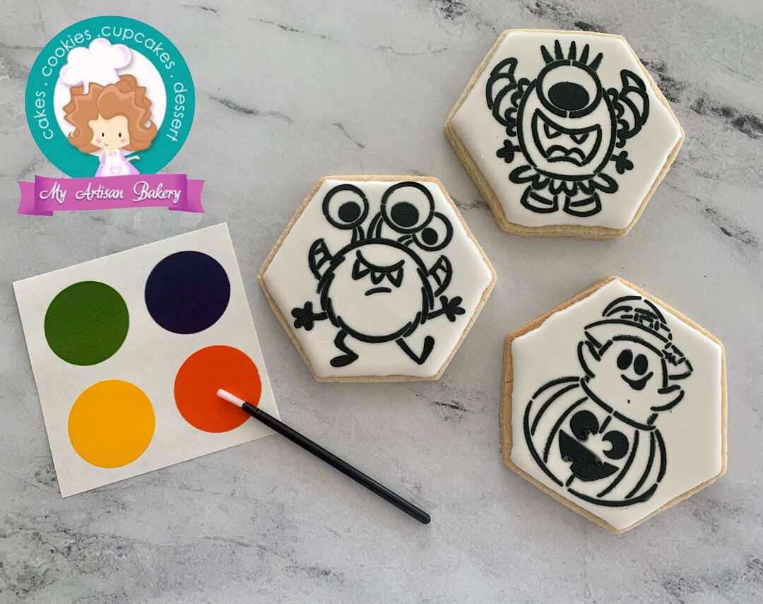 Paint Your Own Halloween Sugar Cookie PYO Cookie - Etsy