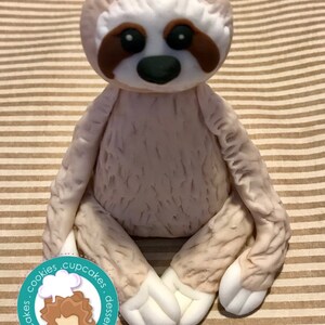 Sloth Fondant Cake Topper - Etsy
