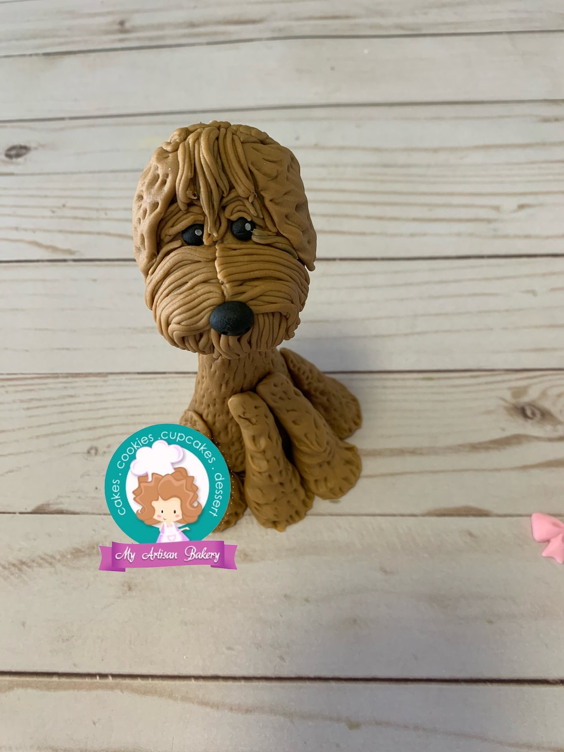 Goldendoodle fondant cake topper | Etsy