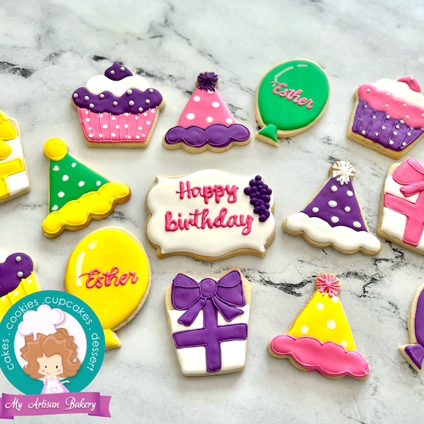 Birthday Sugar Cookies - Etsy