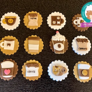 Coffee Fondant Cake Topper - Etsy