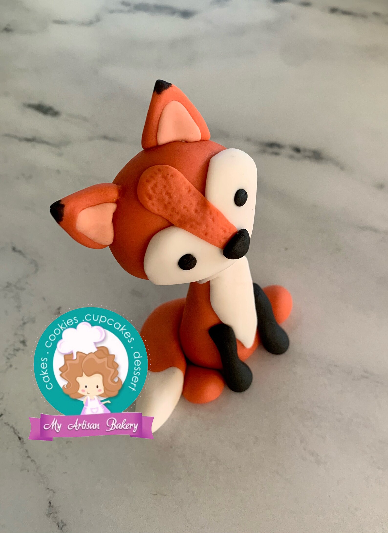 Fox Fondant Cake Topper - Etsy