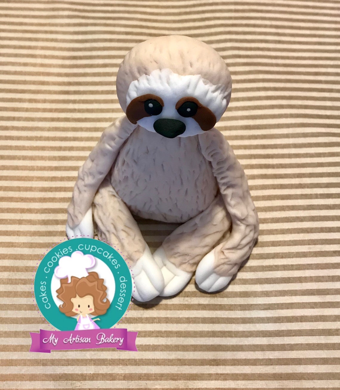 Sloth Fondant Cake Topper - Etsy