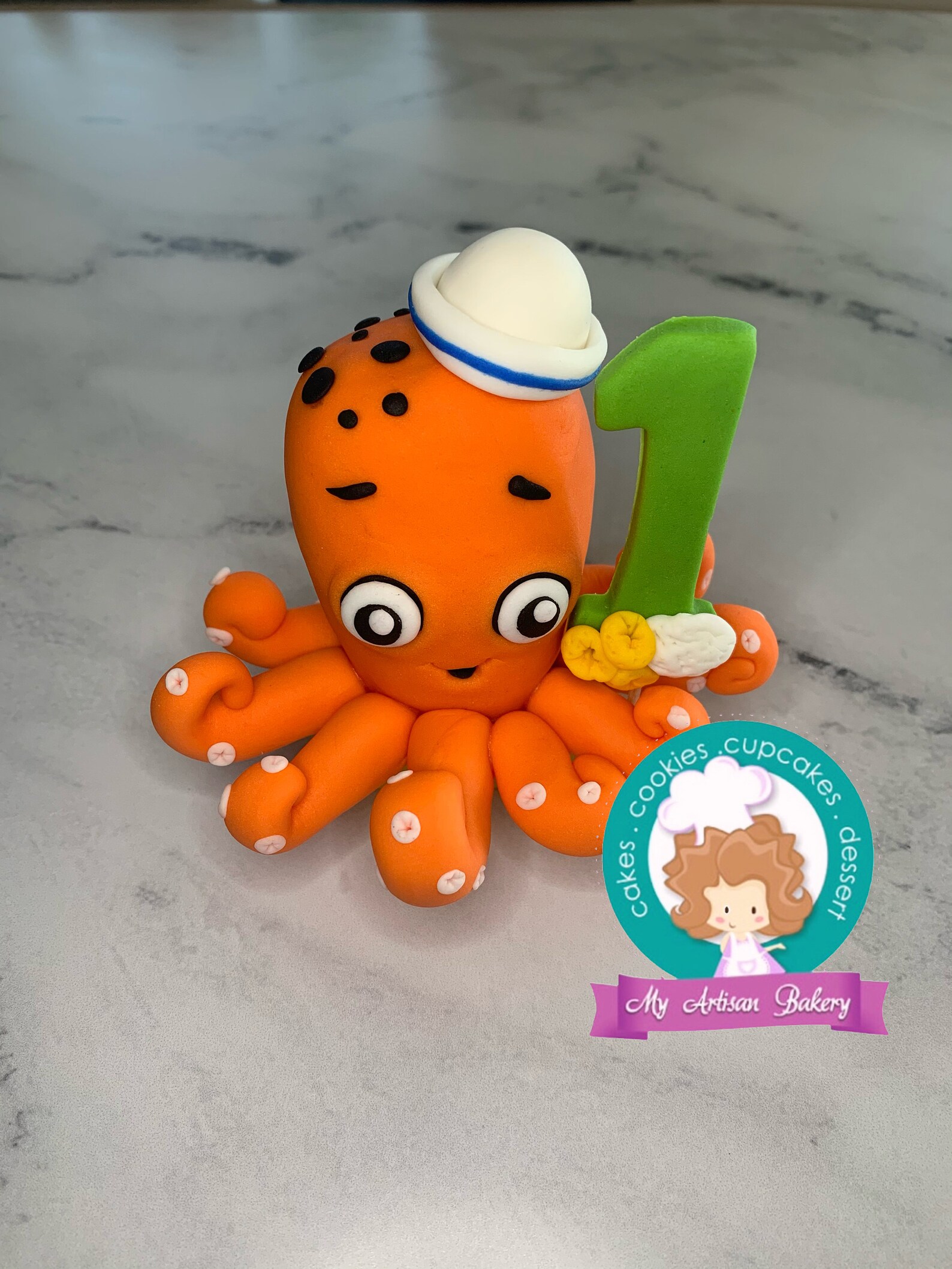 Octopus Fondant Cake Topper - Etsy