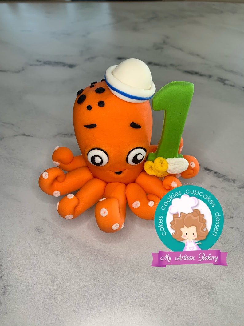 Octopus Fondant Cake Topper - Etsy