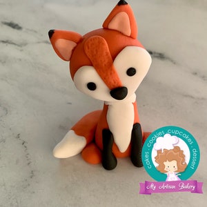 Fox Fondant Cake Topper - Etsy
