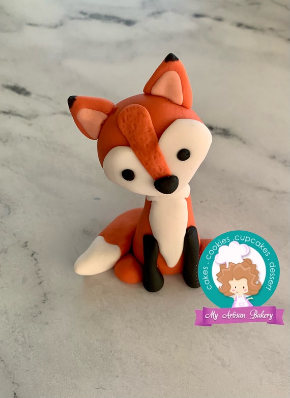 Fox Fondant Cake Topper - Etsy