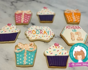 Character Birthday Sugar Cookies Custom Sugar Cookies - Etsy