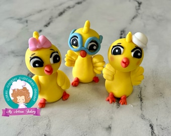 Personalised Acrylic Childrens Chicken Birthday Cake Topper Decoration ...