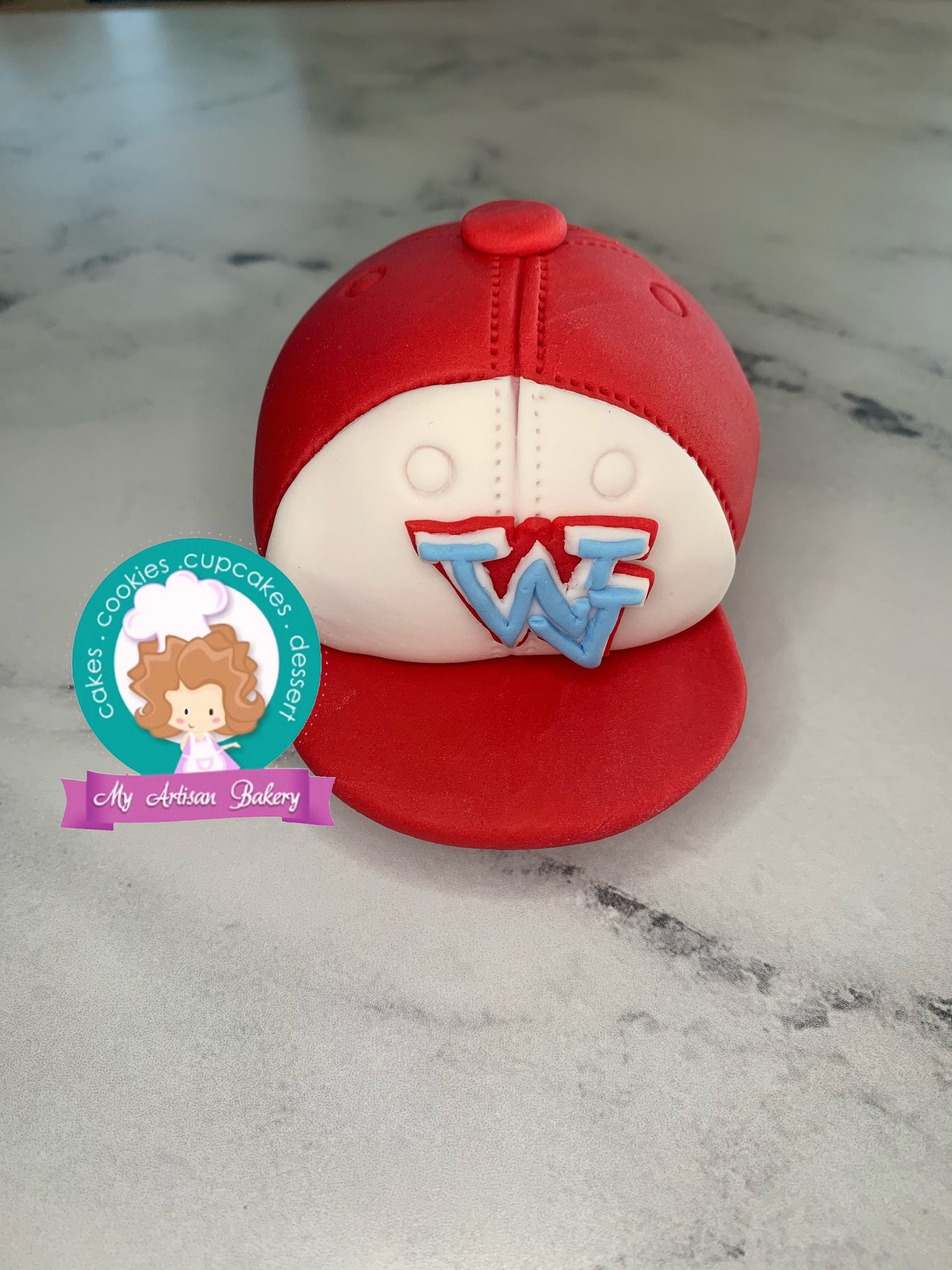 Baseball Mitt, Bat and Cap Fondant Cake Topper - Etsy