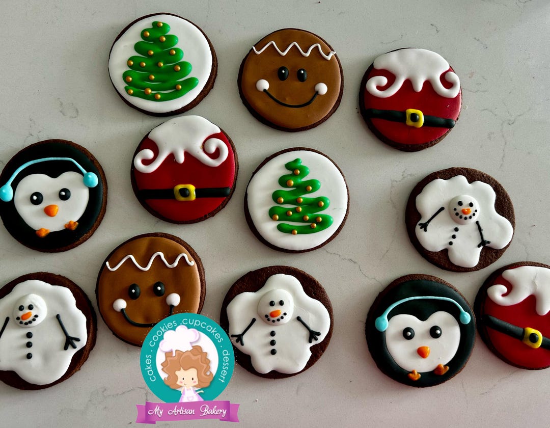 Hand-decorated Christmas Cookies: Festive Holiday Treats - Etsy
