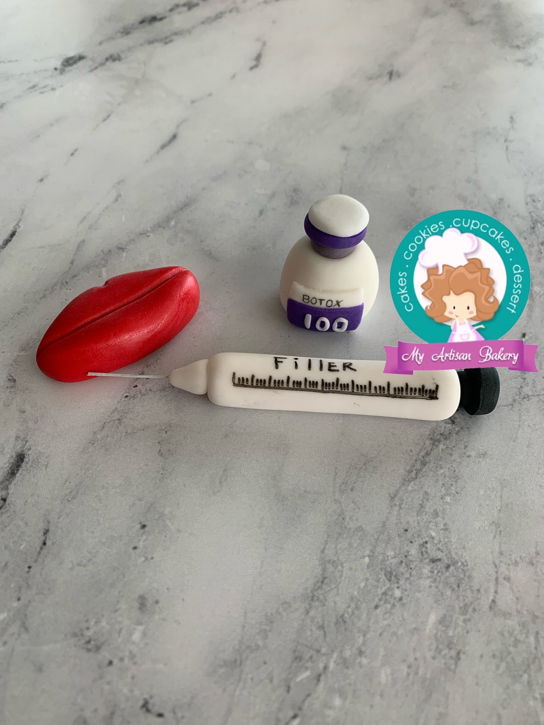 Botox Fondant Cake Topper - Etsy
