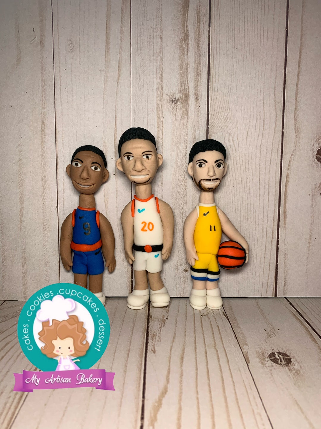 Topper de aficionado al jugador de baloncesto - Etsy España