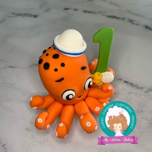 Octopus Fondant Cake Topper - Etsy