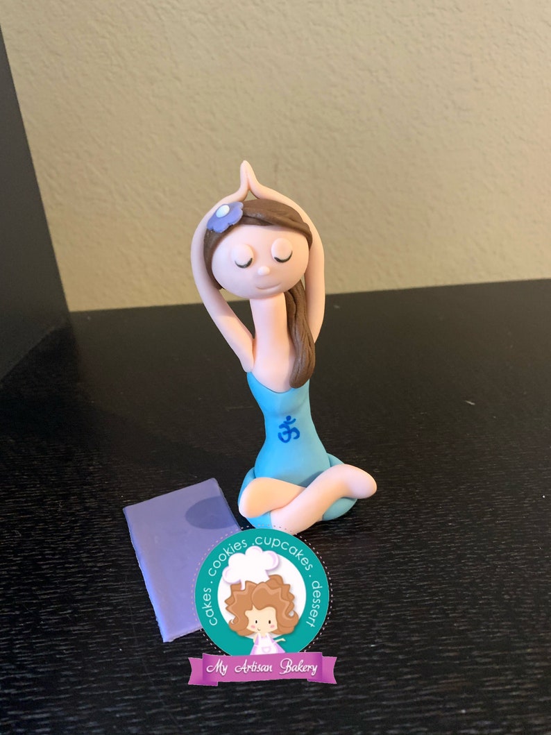 Yoga Girl Fondant Cake Topper - Etsy