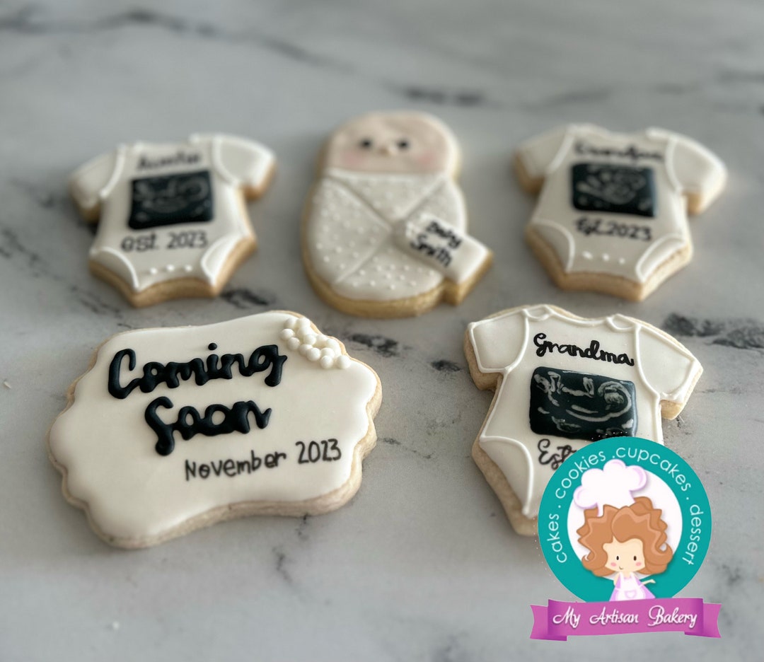 Baby Announcement Cookies - Etsy