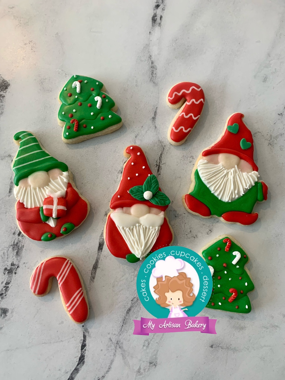 Gnome Christmas Cookies - Etsy