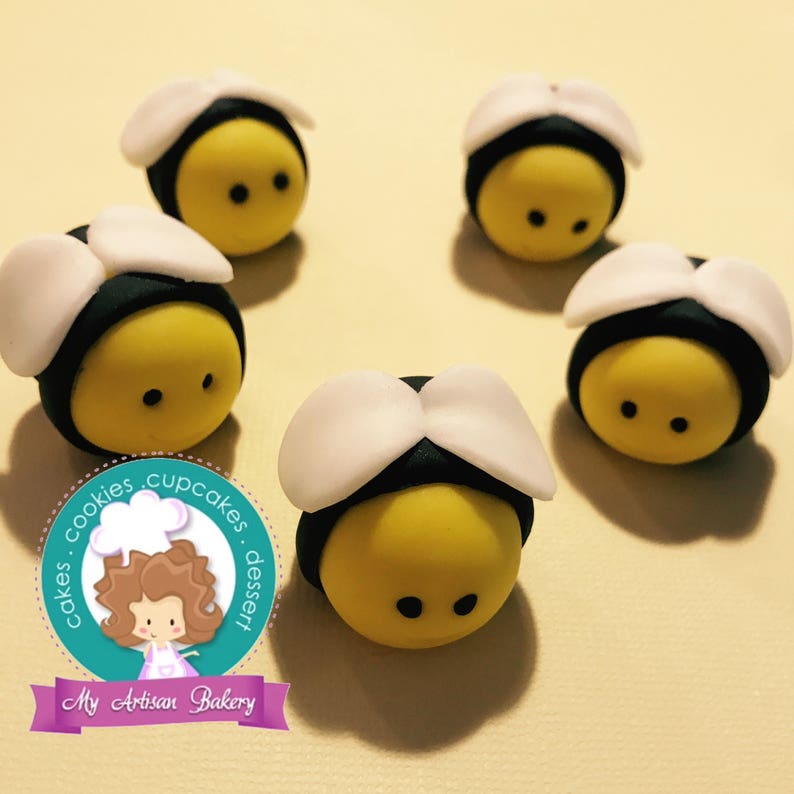 Bees Fondant Cake Topper - Etsy