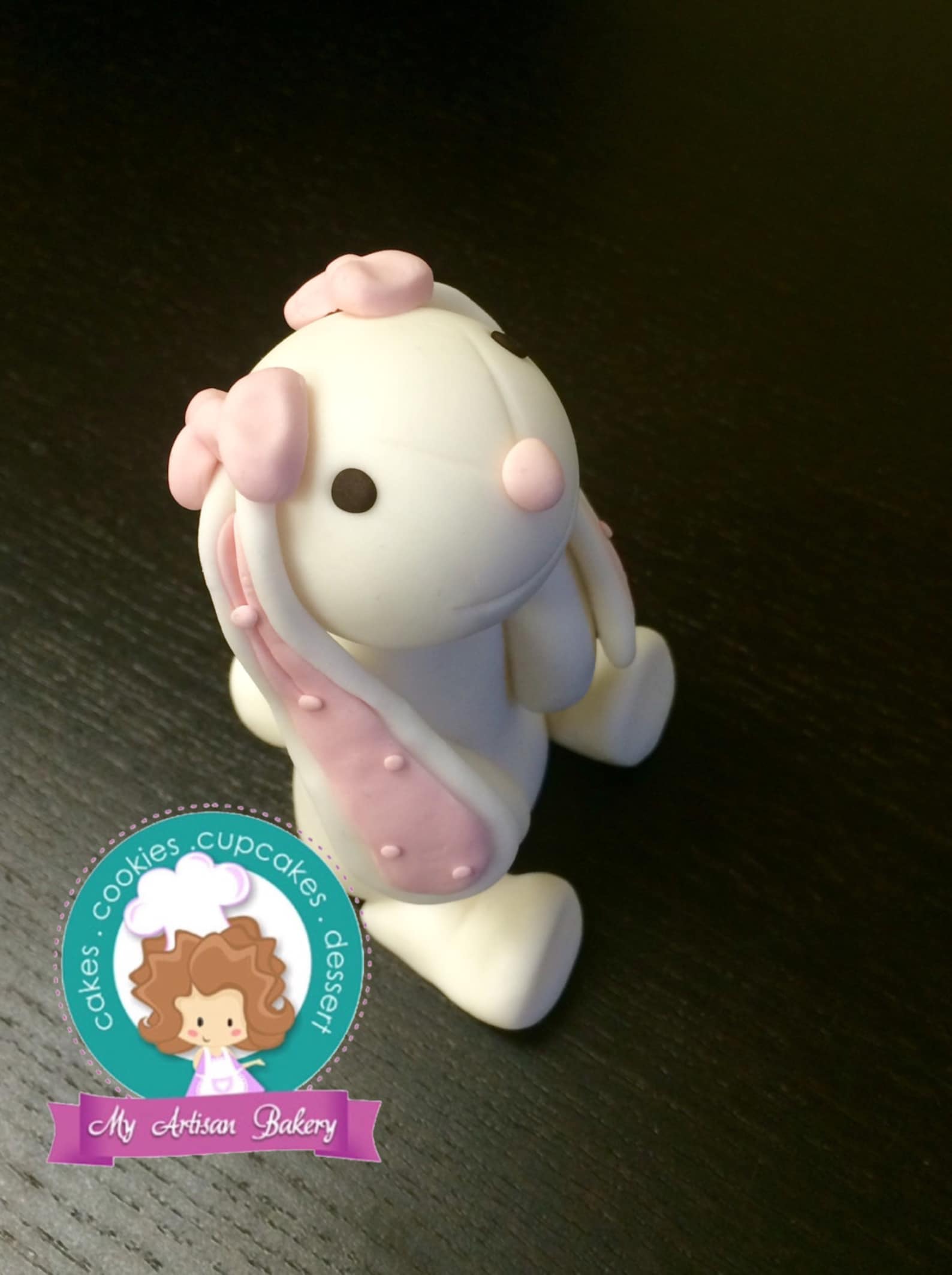 Bunny Fondant Cake Topper - Etsy
