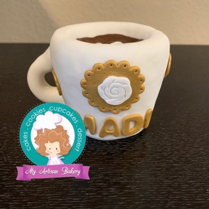 Coffee Fondant Cake Topper - Etsy