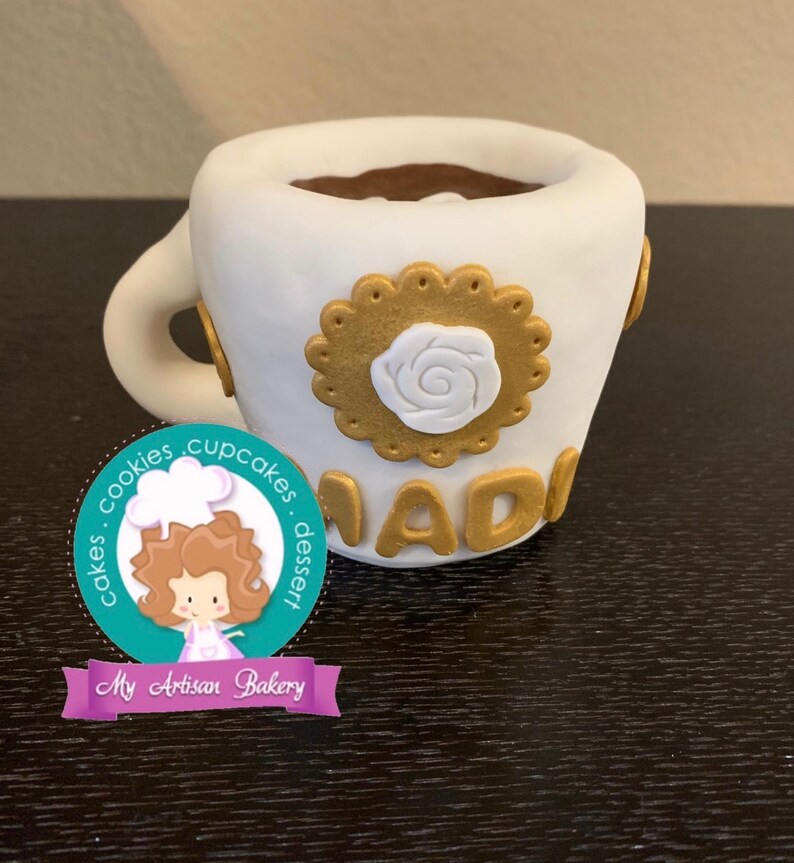 Coffee Fondant Cake Topper - Etsy