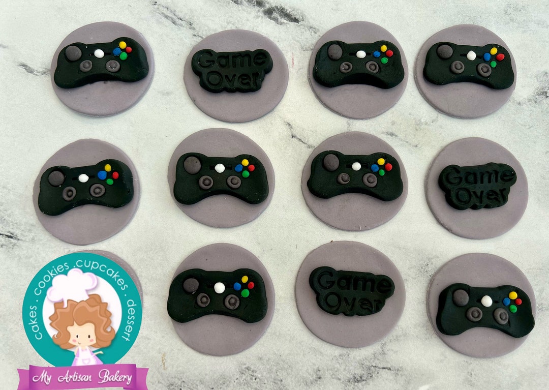 Game Controller Fondant Cupcake Toppers - Etsy