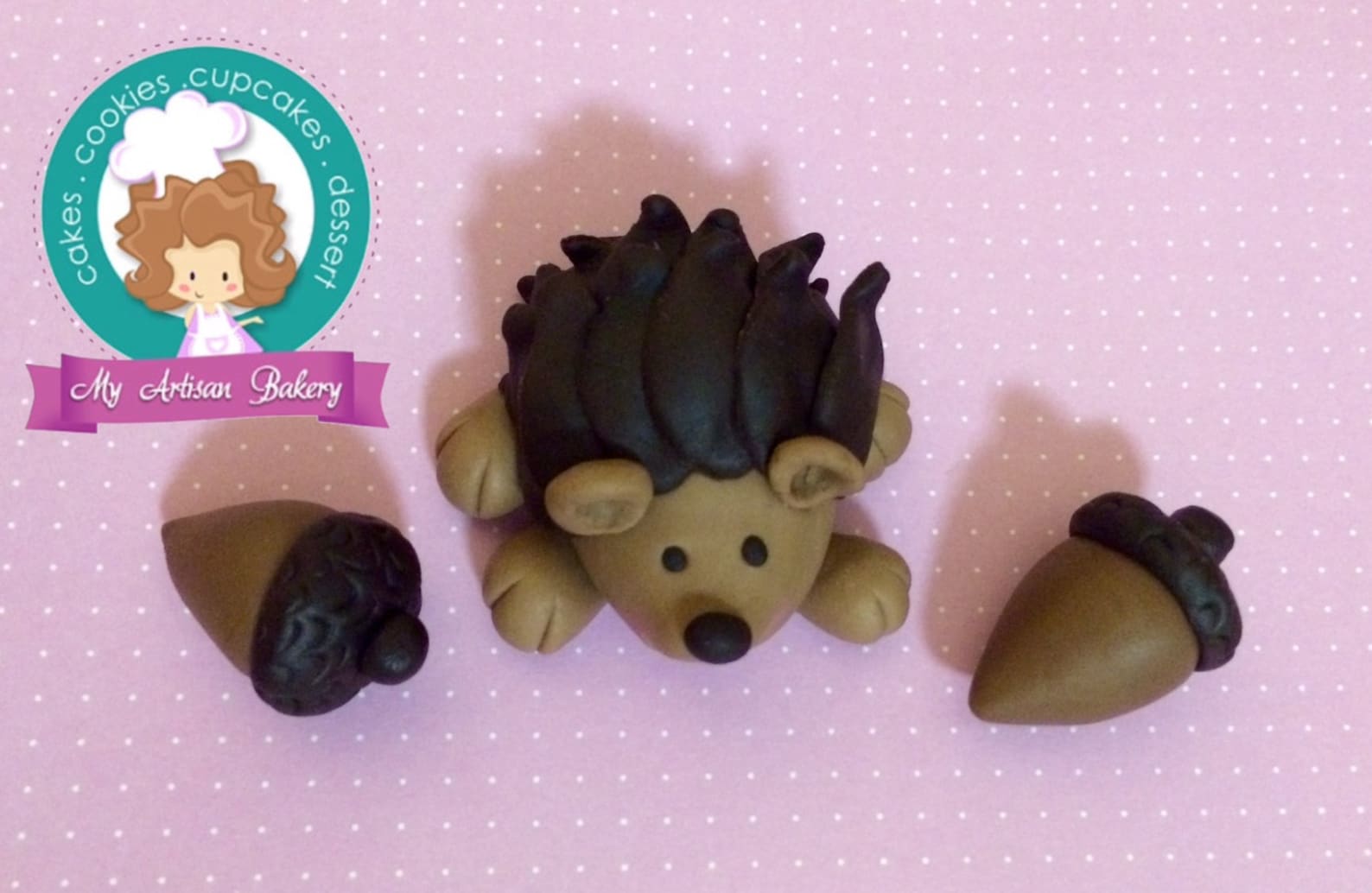 Hedgehog fondant cake topper | Etsy