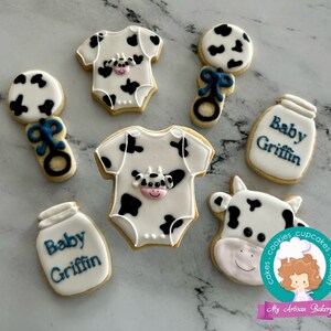 Cow Baby Shower Cookies - Etsy