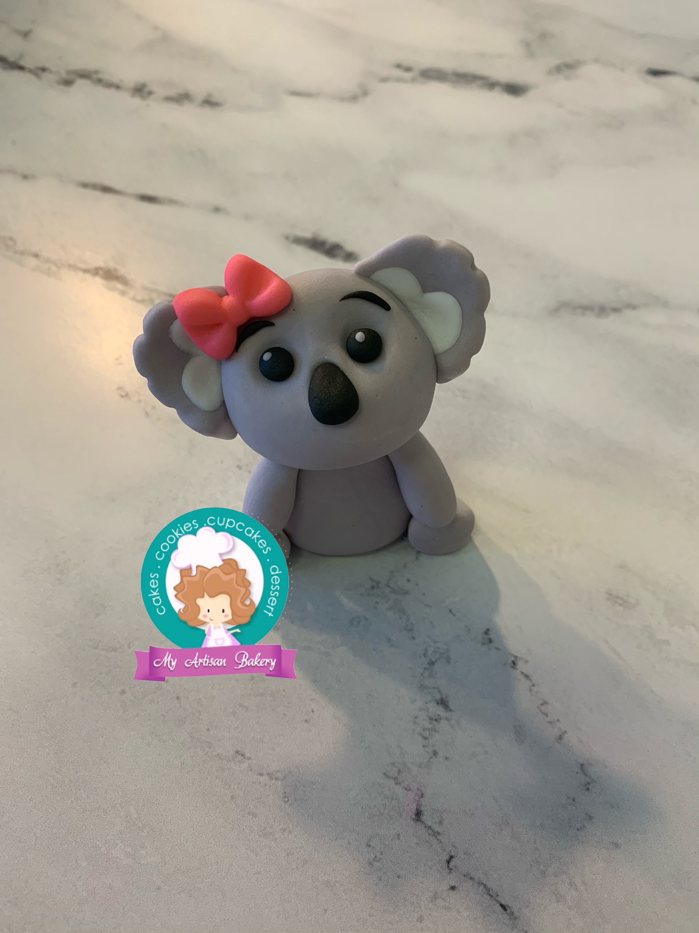 Koala Fondant Topper - Etsy