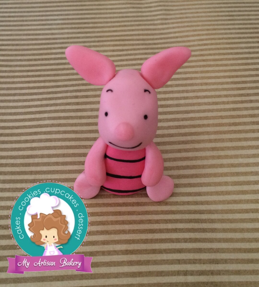Piglet Inspired Fondant Cake Topper - Etsy