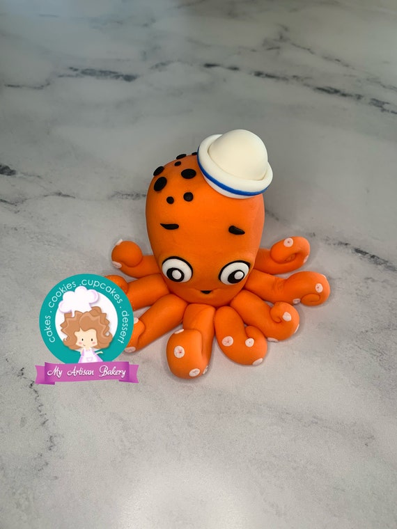 Octopus fondant cake topper | Etsy