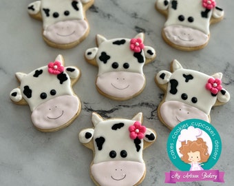 1 Dozen Hiland Cow Baby Shower Sugar Cookies - Etsy
