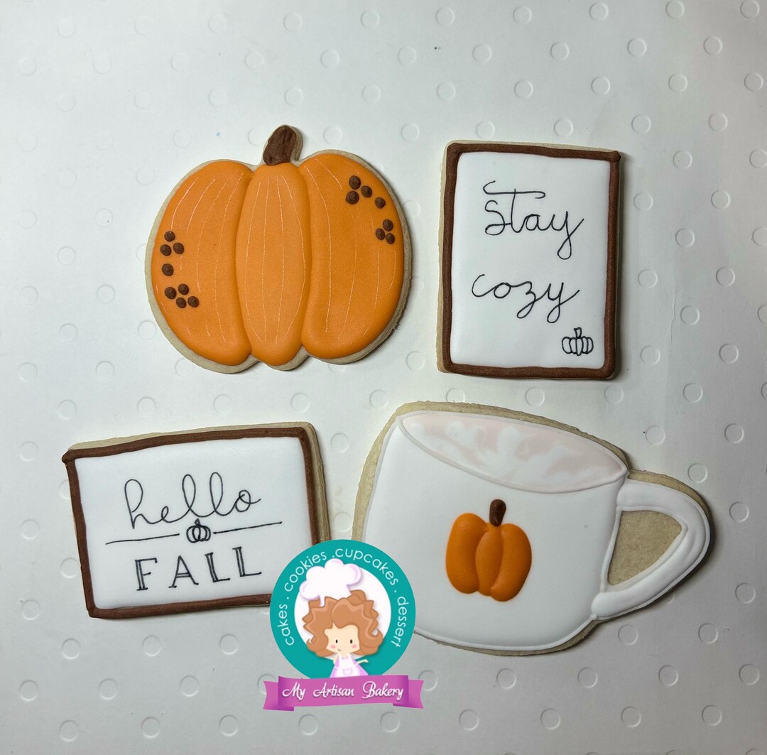 Hand Decorated Fall Sugar Cookies: Fall Thanksgiving Treats - Etsy