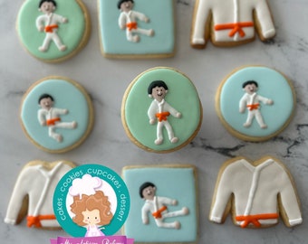 Karate Sugar Cookies Karate Cookies Karate Gifts Karate Birthday Karate ...